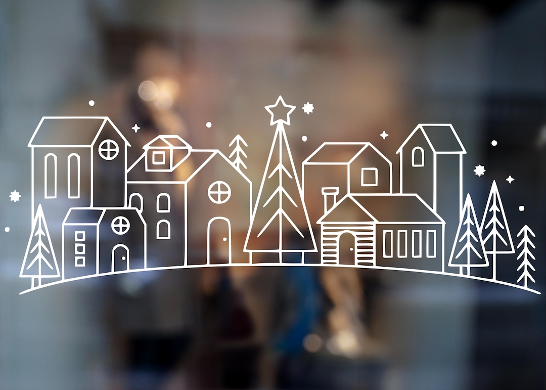 WINTER SCENERY Chalk Marker Template | Png Pdf - Etsy