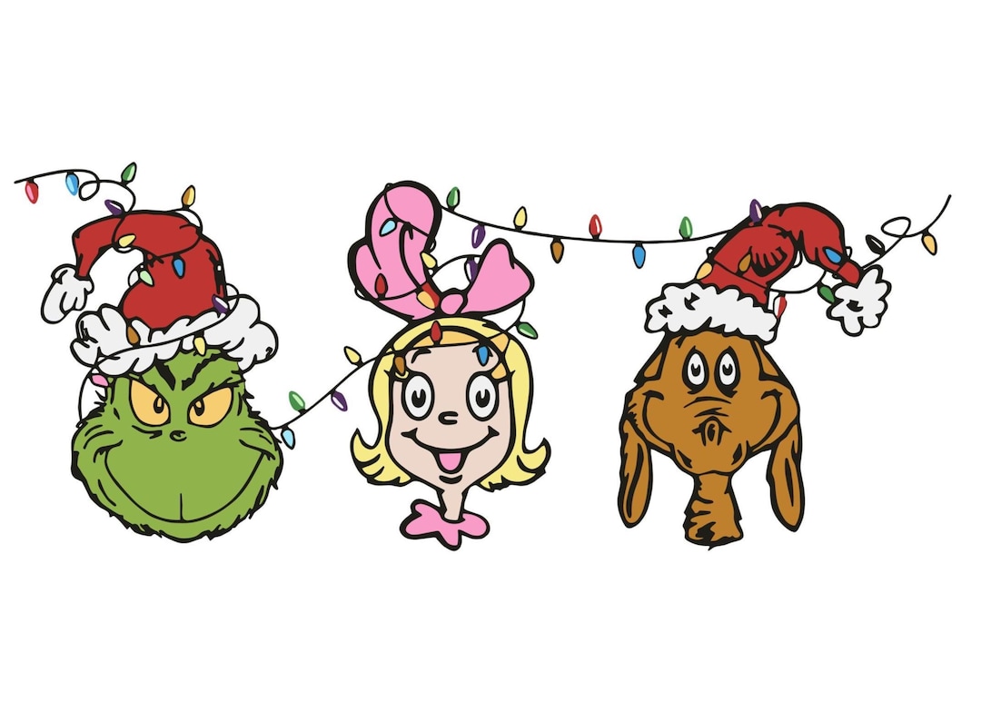 Grinch Christmas Characters Png,svg,dxf,eps Cute Cindy Lou Max Dog ...