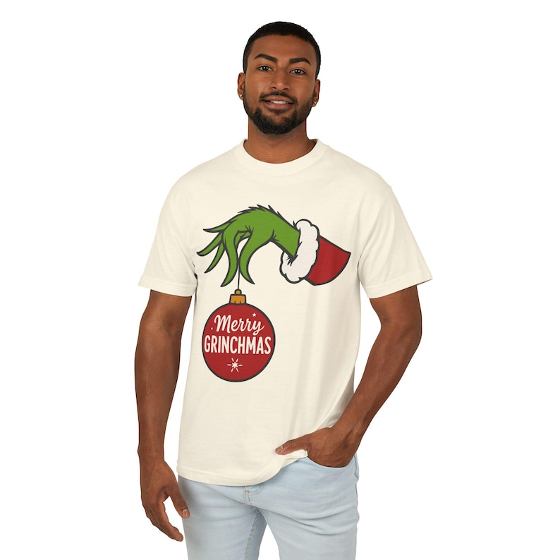 Merry Grinchmas Hand Svg,grinch Holding Ornament Clipart,funny ...