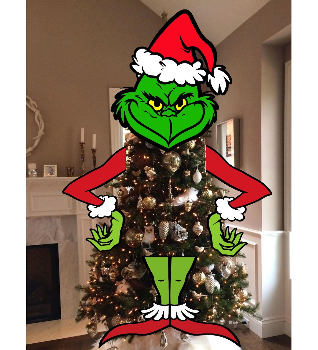 Grinch SVG Bundle, Christmas Tree Topper Grinch PNG, Funny Holiday ...