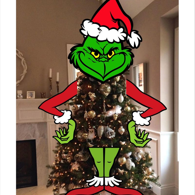Grinch Large Tree Topper - Etsy