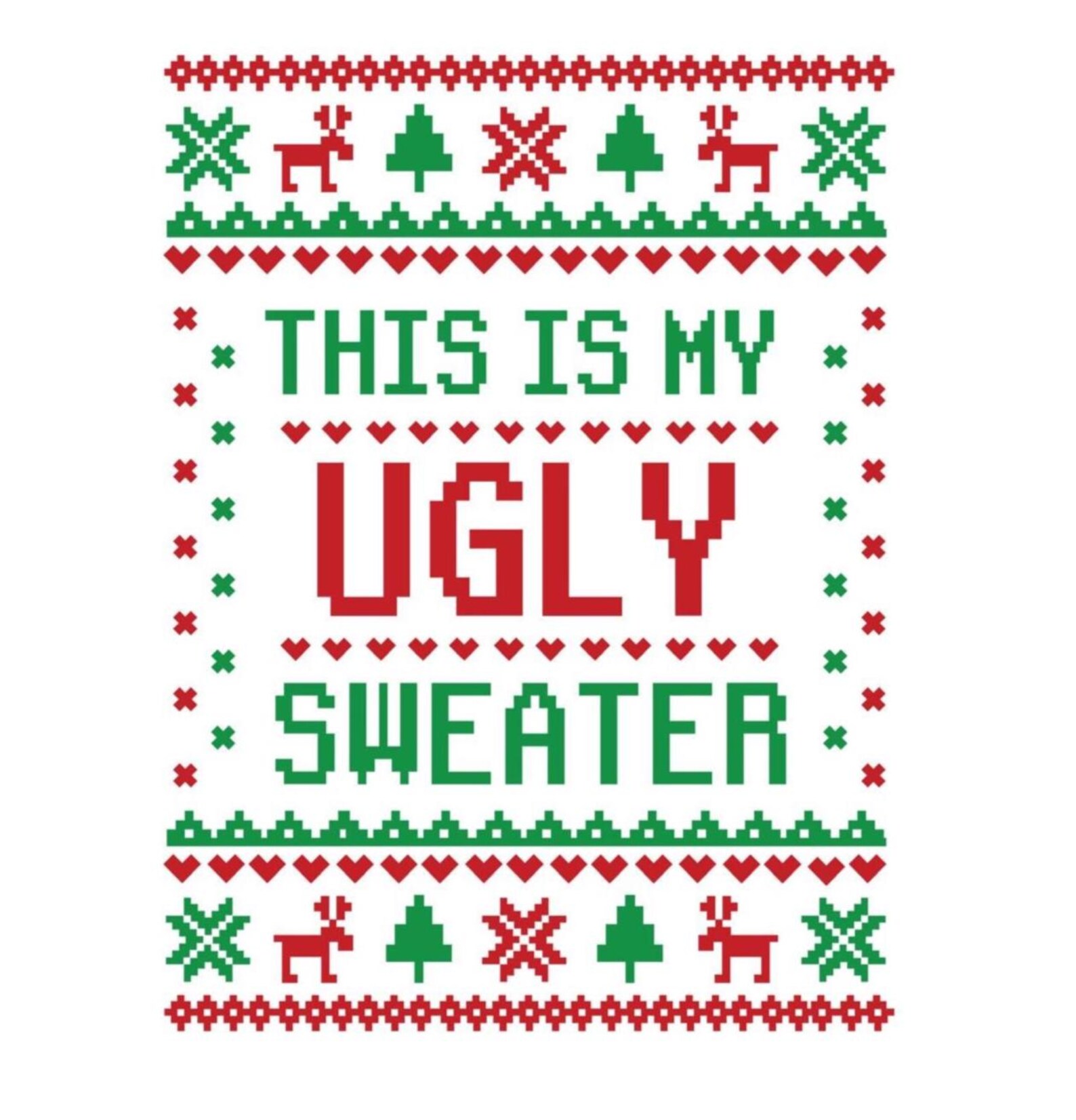 Ugly Christmas Sweater SVG: Cricut, Silhouette, Sublimation (digital ...