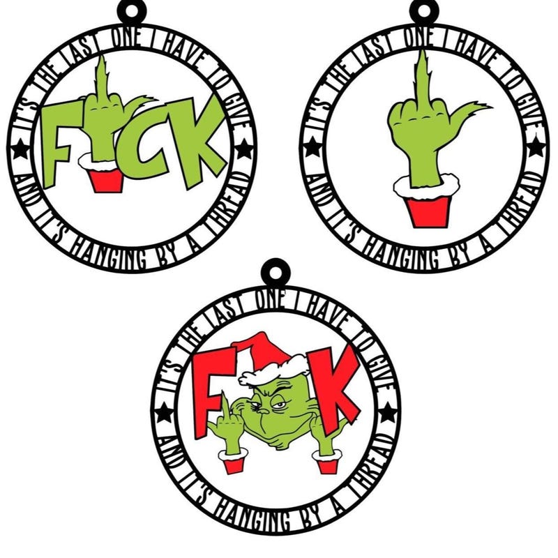 Grinch middle finger - Etsy.de