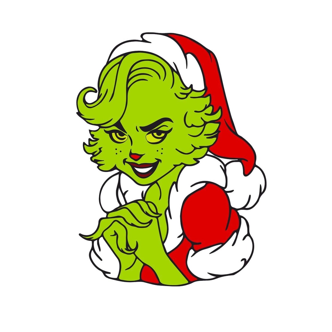 Sexy Female Grinch Christmas SVG Png,naughty Grinch Girl Clipart ...