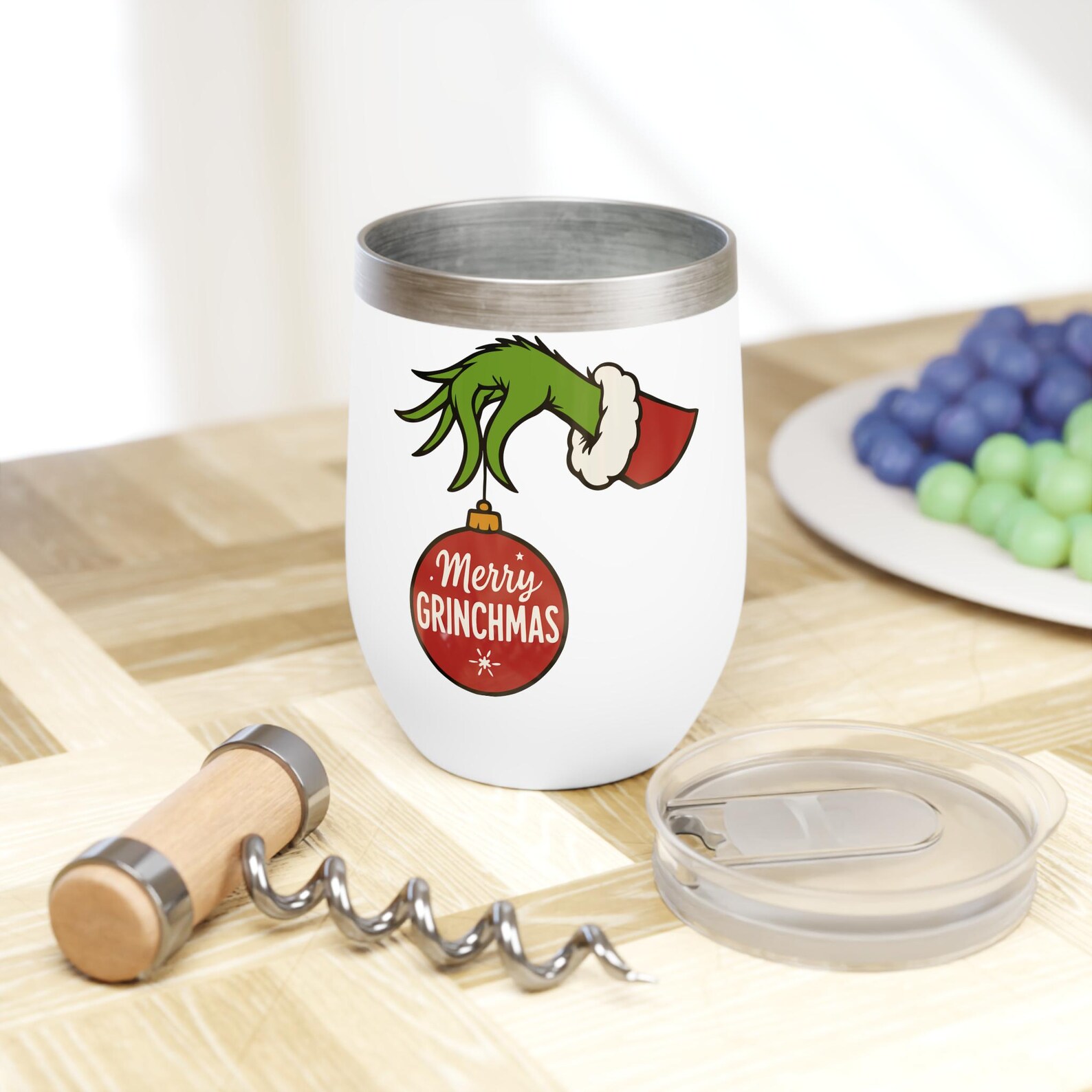 Merry Grinchmas Hand Svg,grinch Holding Ornament Clipart,funny ...