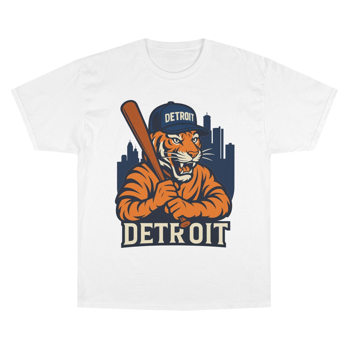 Detroit Baseball-inspired Tiger Design – Retro Sports Graphic PNG for T ...