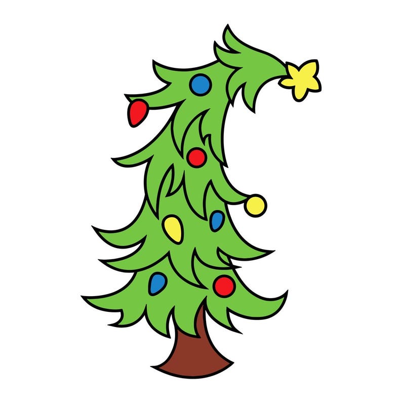 Grinch Cartoon Tree - Etsy