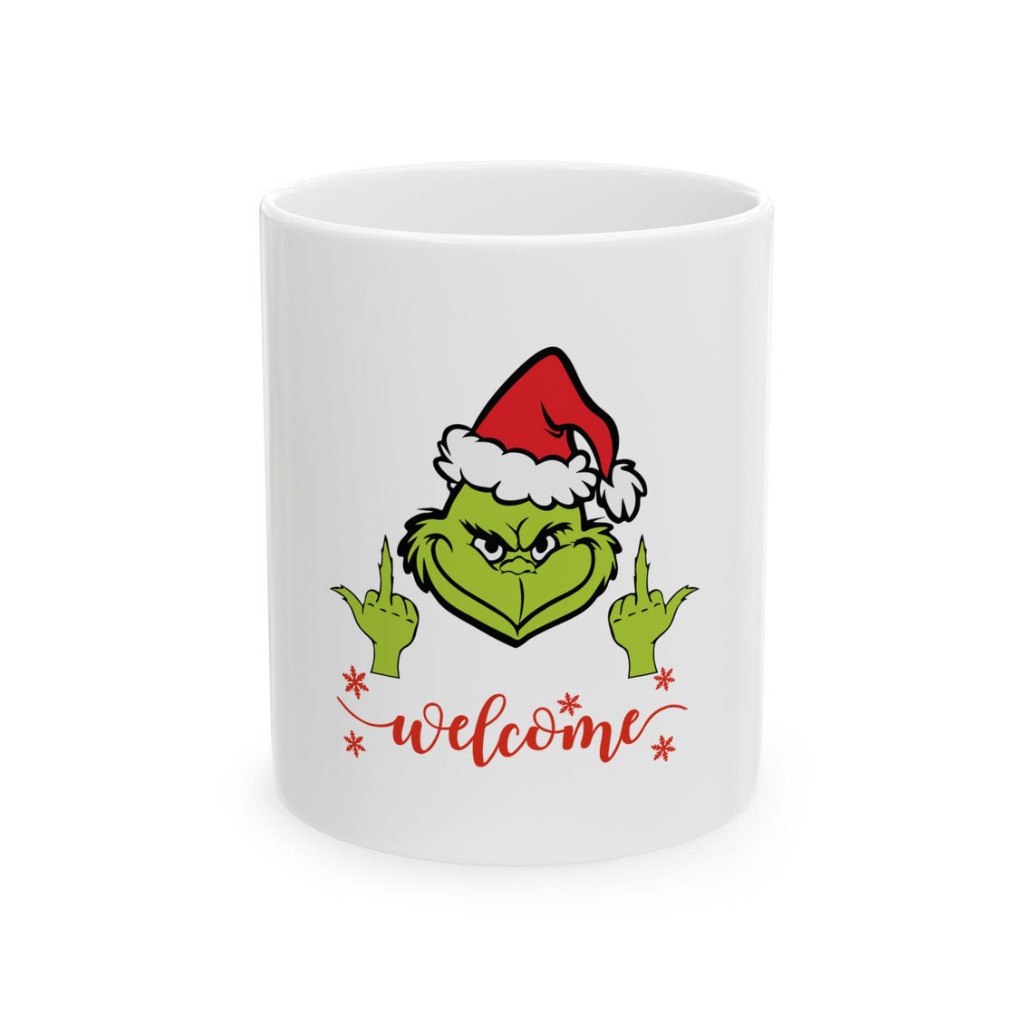 Grinch Welcome Middle Finger Png,funny Rude Christmas Clipart,adult ...
