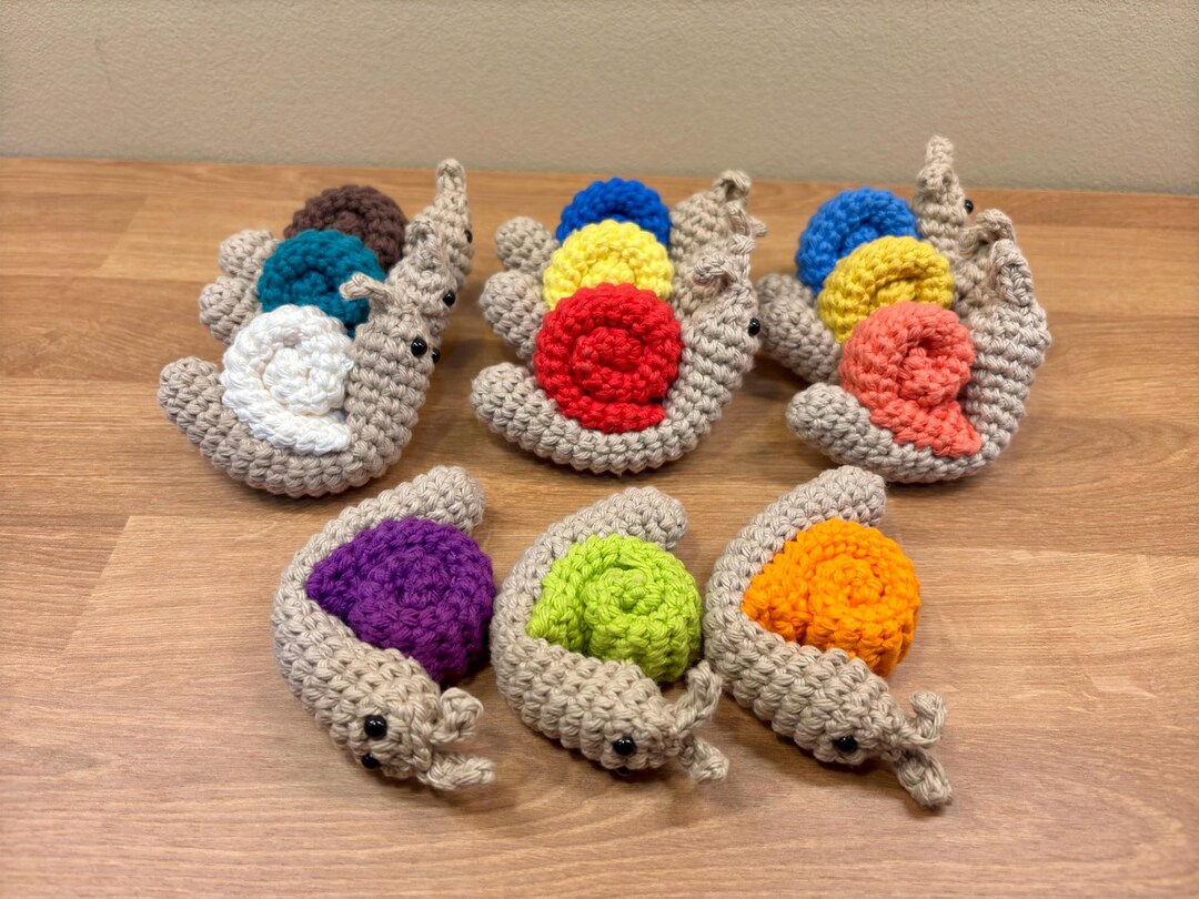 BUNDLES Crochet Snails With Many Options for Colors A Listing for ...