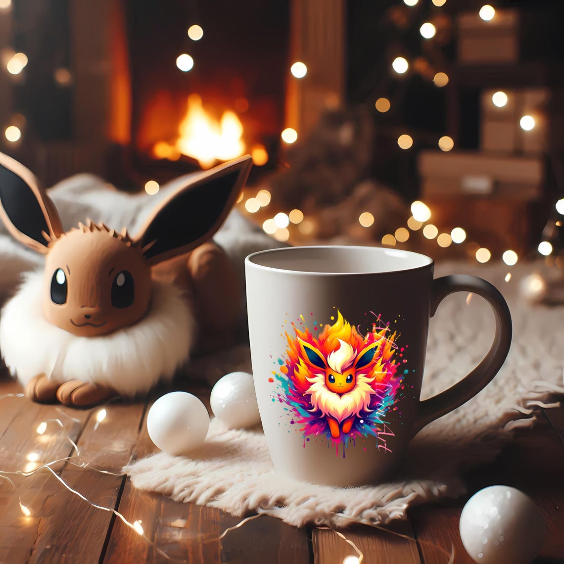 Flareon Rainbow Paint Splash Clipart PNG - Gen 1 Pokémon Fan Art ...