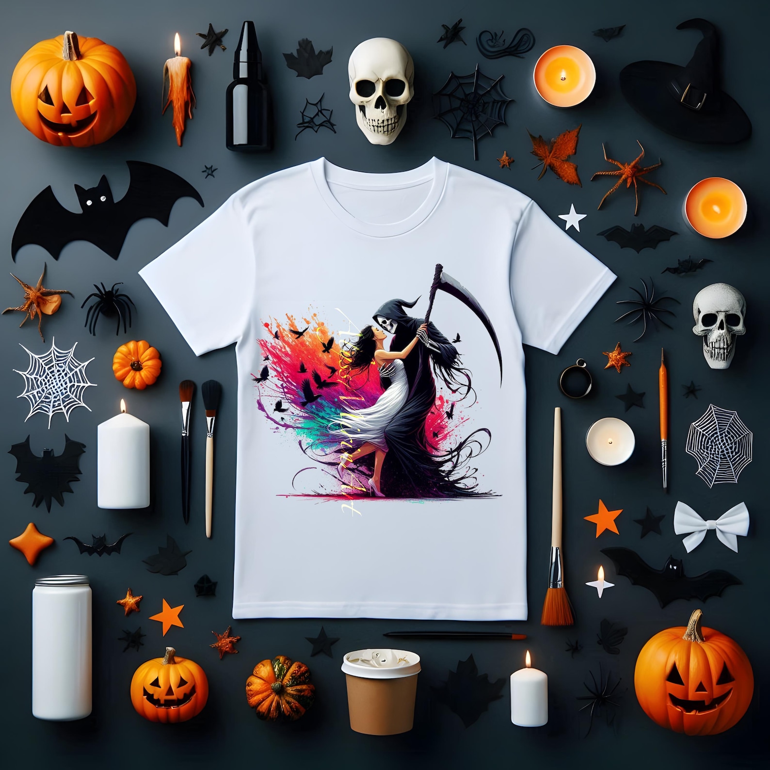 Woman Dancing With Grim Reaper - Death Witch Aesthetics Spell Craft ...