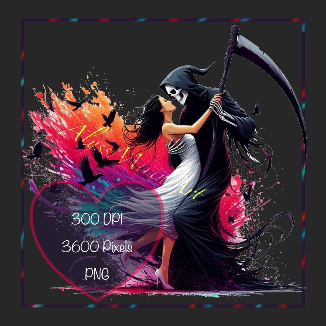 Woman Dancing With Grim Reaper - Death Witch Aesthetics Spell Craft ...