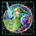 Link Stained Glass Mural Rainbow Splash - the Legend of Zelda - Clip ...
