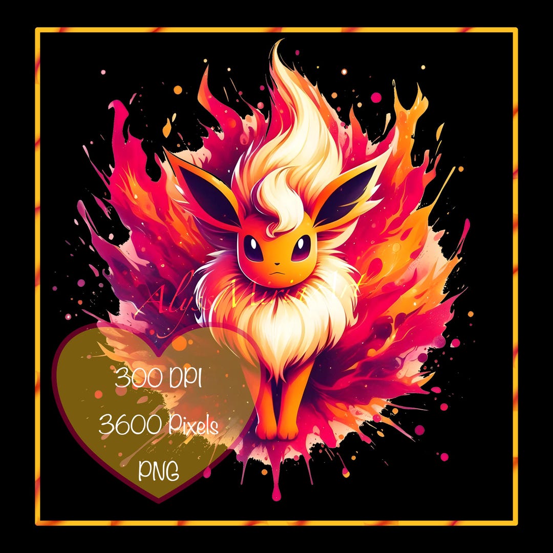 Wild Fire Flareon - Rainbow Splash - Eeveelution - Gen 1 Pokémon ...