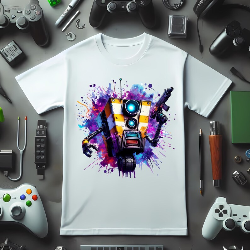 Rainbow Splash Claptrap Mural Fanart: 2 Digital Download Files - DIY ...