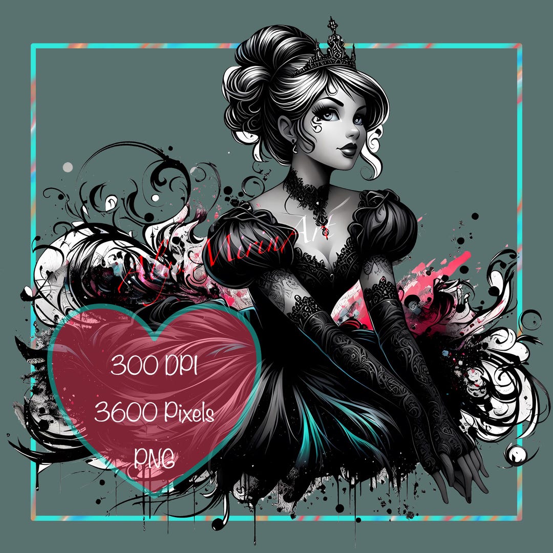 Gothic Aesthetic Cinderella - Dark Theme- Rainbow Colors Splash ...