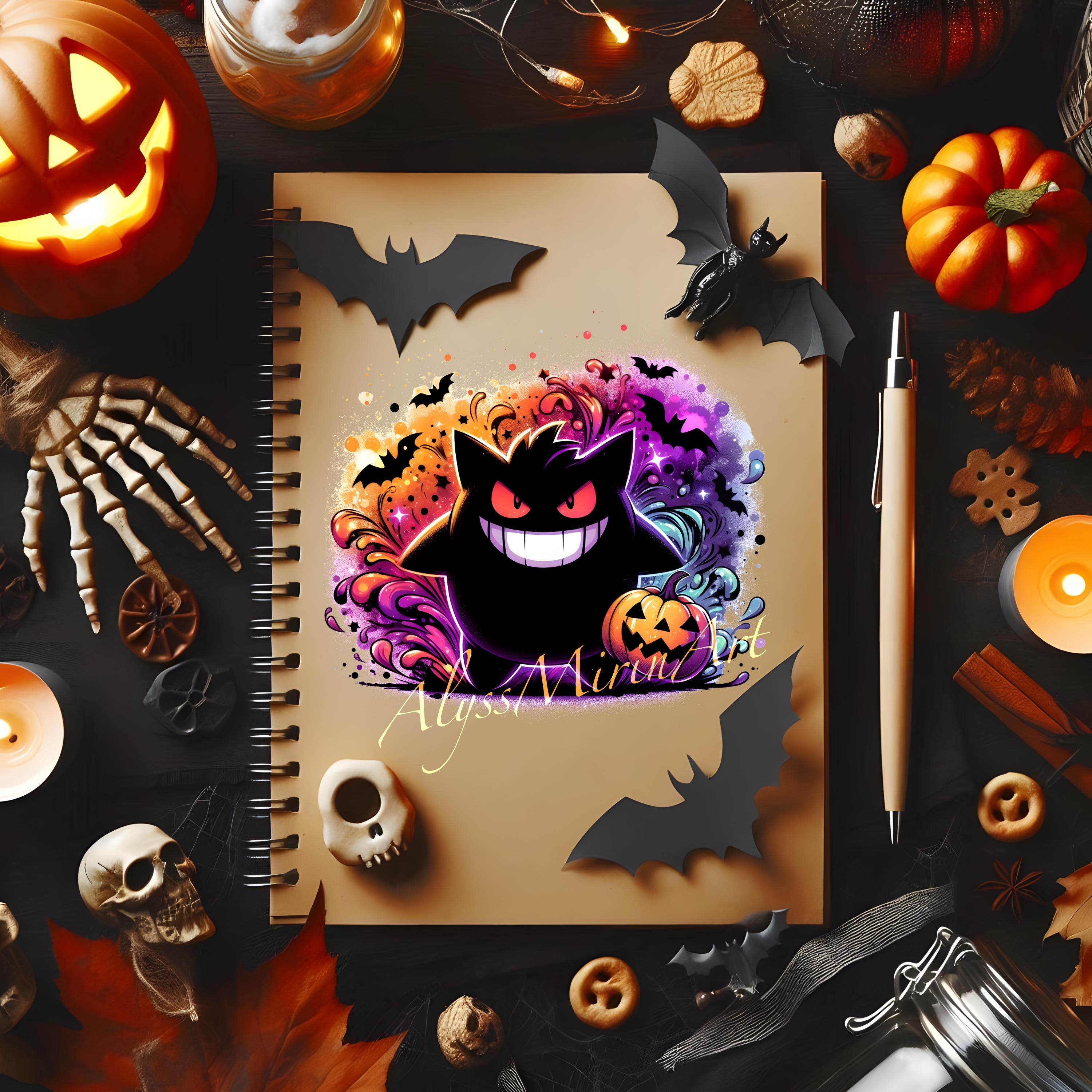 Gengar Stylized Cute Halloween Fan Art - Gen 1 Pokémon PNG Clipart ...