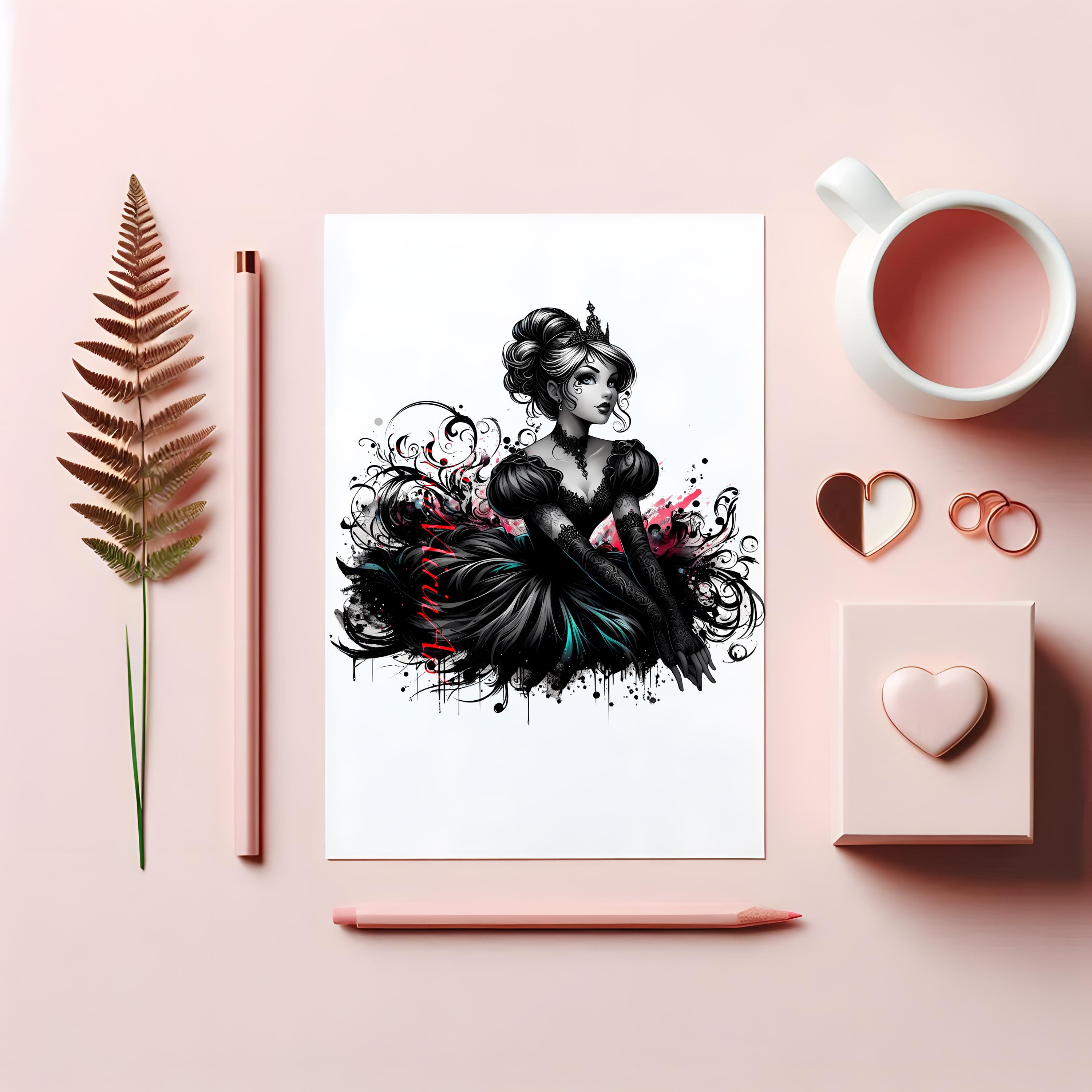 Gothic Aesthetic Cinderella - Dark Theme- Rainbow Colors Splash ...