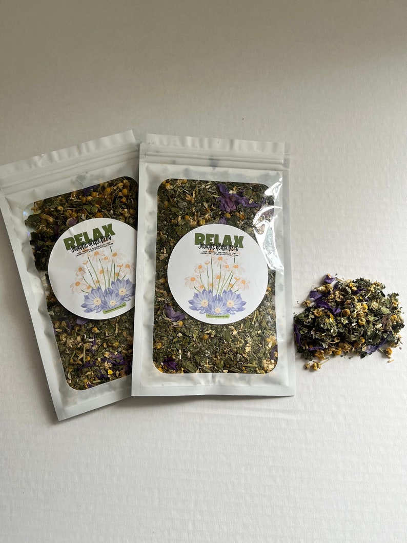 RELAX Herbal Smoking Blend With Chamomile, Marshmallow Leaf, Raspberry ...