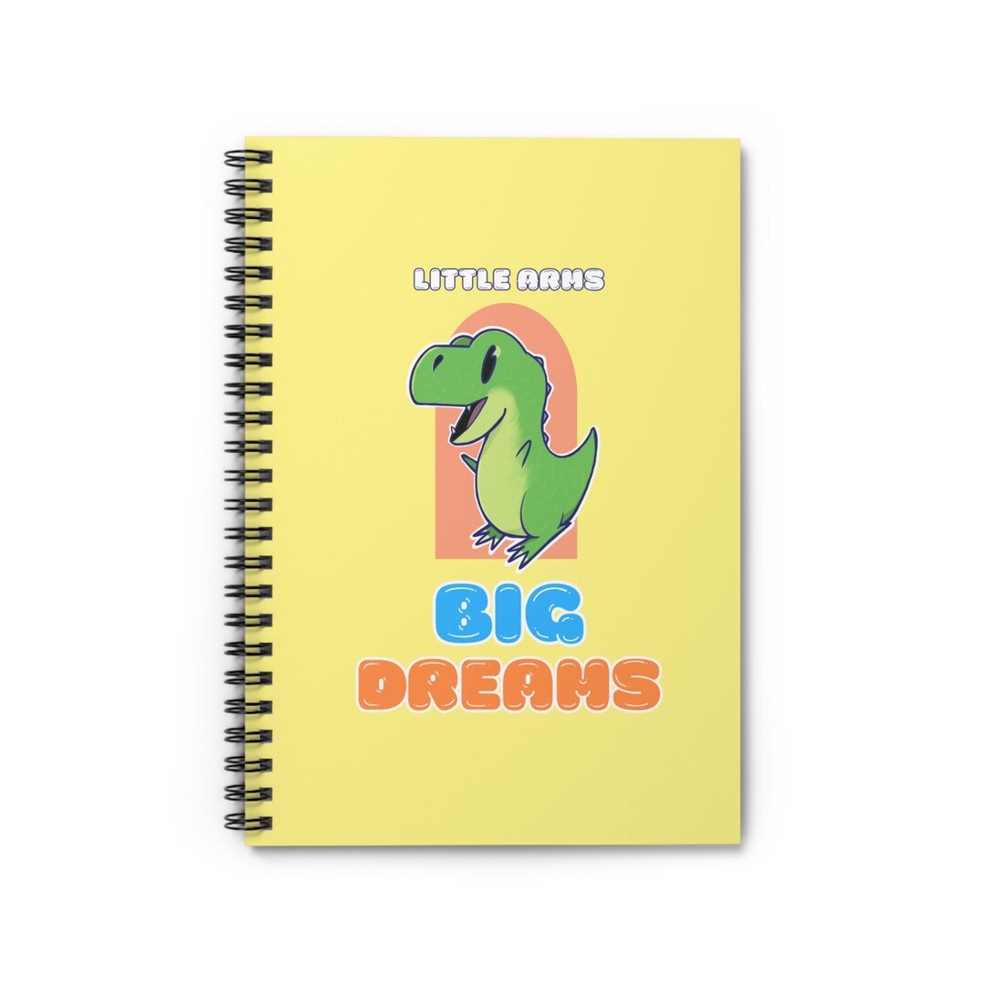 T-rex Dinosaur Cute Dino Spiral Notebook Ruled Line - Etsy