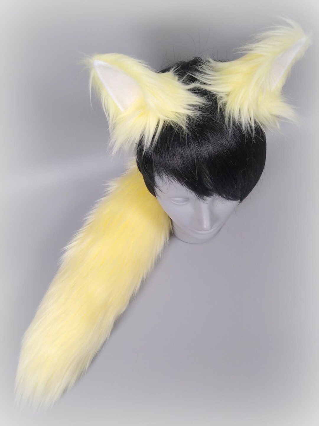 Butter Yellow Wolf Ears and Tail / Cosplay Ears / Cosplay Tail / Furry Cosplay / Halloween ...