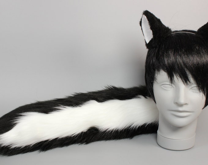Skunk Animal Costume - Skunk Ears and Tail - Anime, Halloween, Cosplay ...