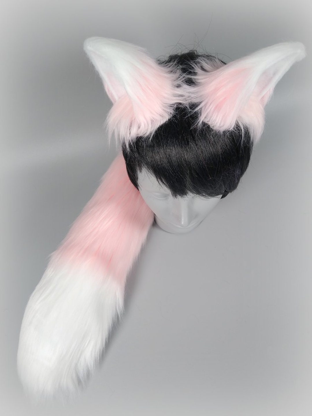 Light Pink Fox Ears and Tail Costume / Cosplay Ears / Halloween Costume ...