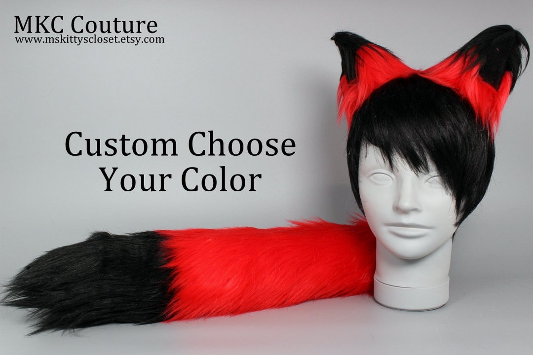 Fox Costume - Fox Ears and Tail - Anime, Fantasy, Cosplay. Burning Man ...