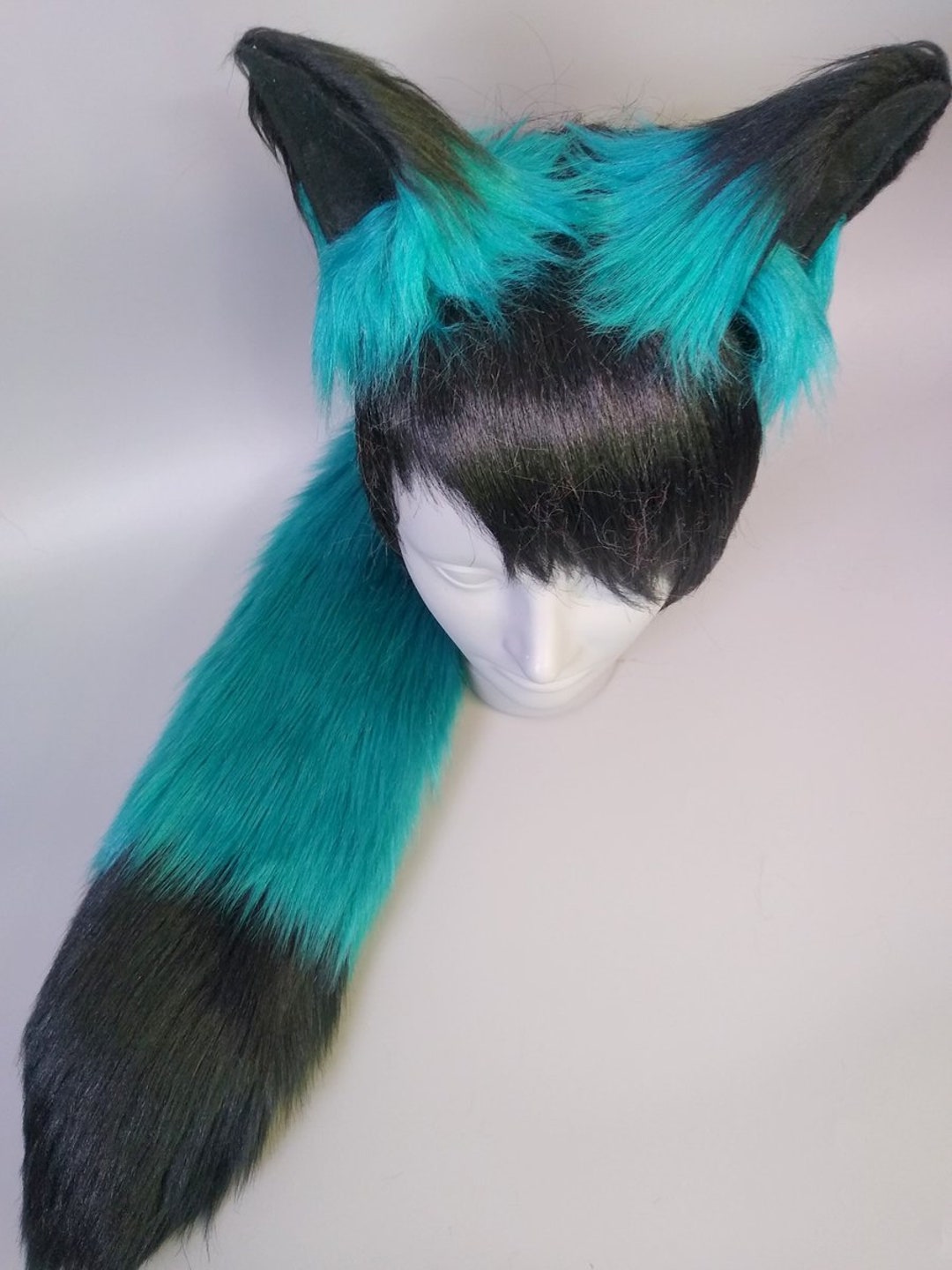 Teal Fox Ears and Tail / Cosplay Ears / Halloween Costume / Furry ...