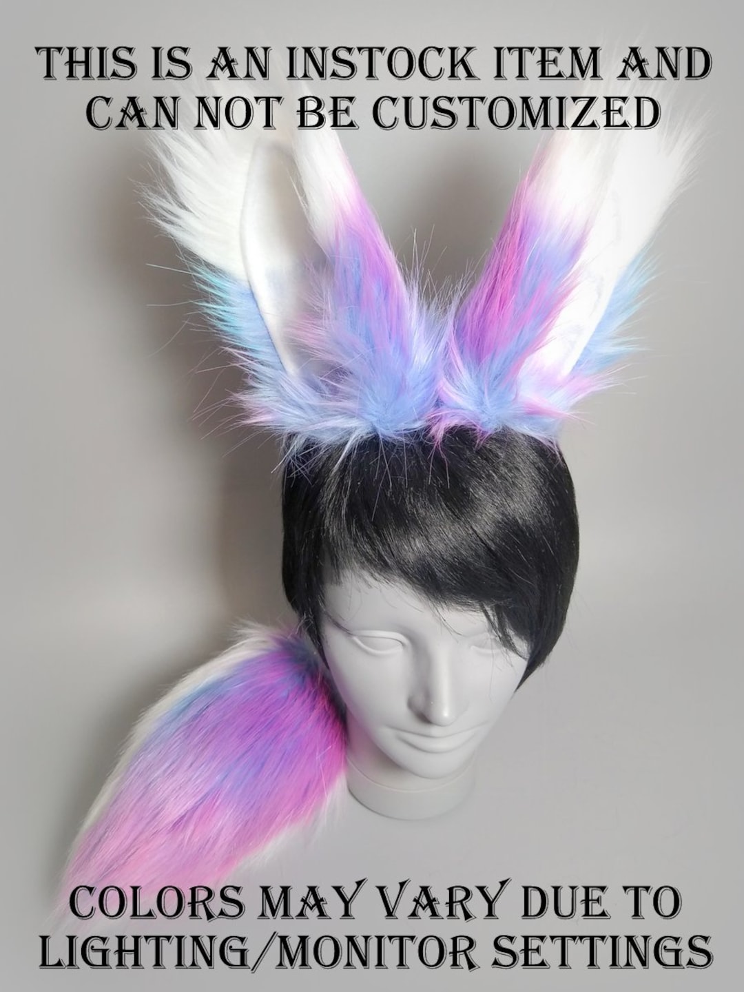 Pastel Galaxy Bunny Ears and Tail, Rabbit Ears and Tail, Halloween ...