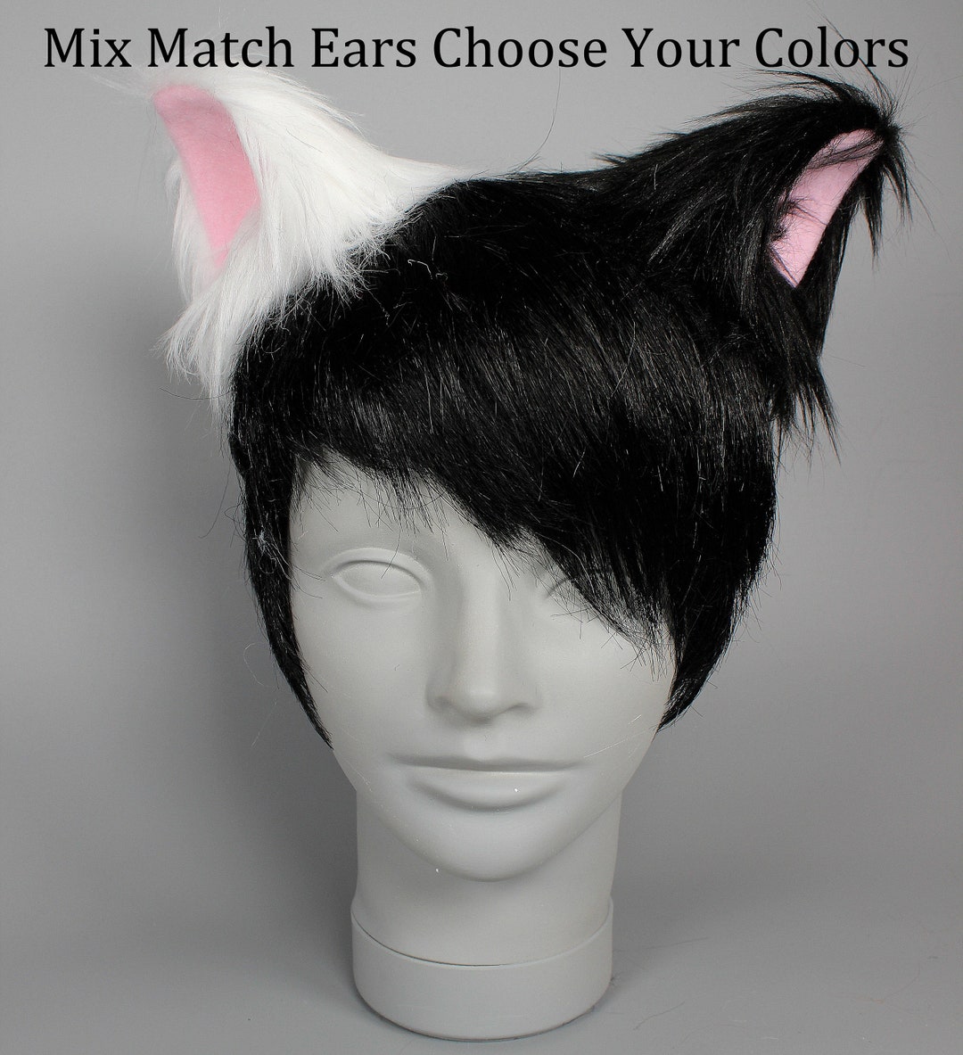 Cat Ears - Choose Your Colors - Faux Fur Cat Ears - Furry Cat Ears ...