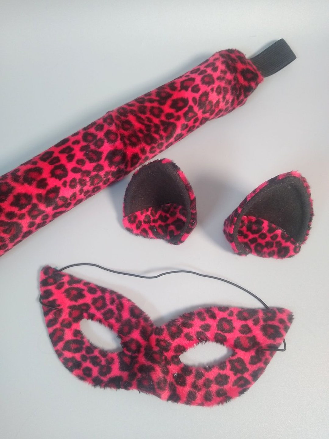 Red Leopard Cat Costume / Cat Mask / Cat Ears and Tail / Furry Cosplay ...