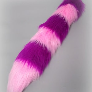 Raccoon Tail, Cheshire Cat Tail, Custom Furry Tail, Fursona, Furry ...