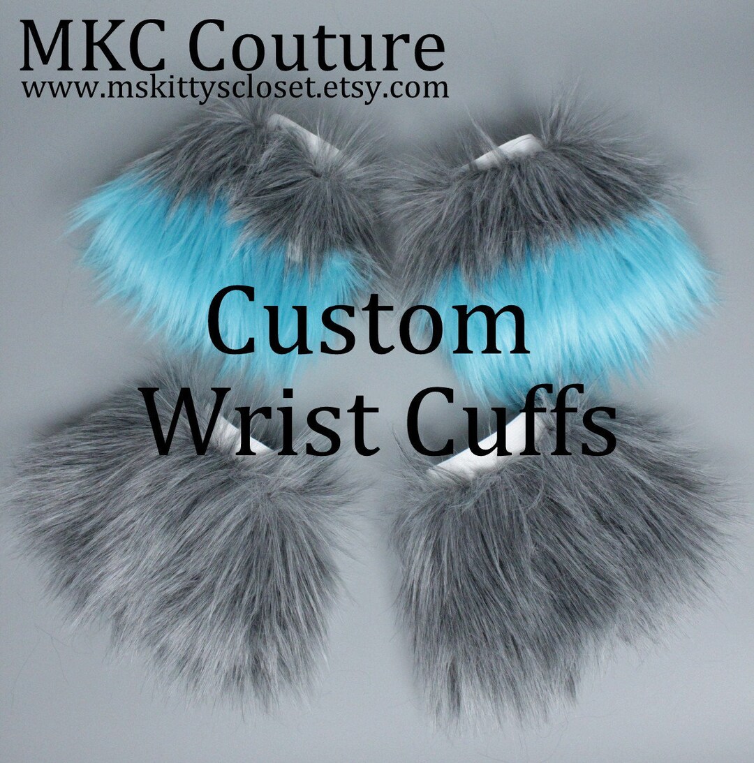 Fur Wrist Cuffs - Custom Color - Anime, Cosplay, Furry, Plushie ...