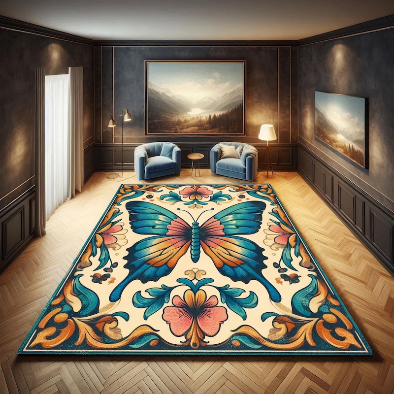 Butterfly Rug - Etsy
