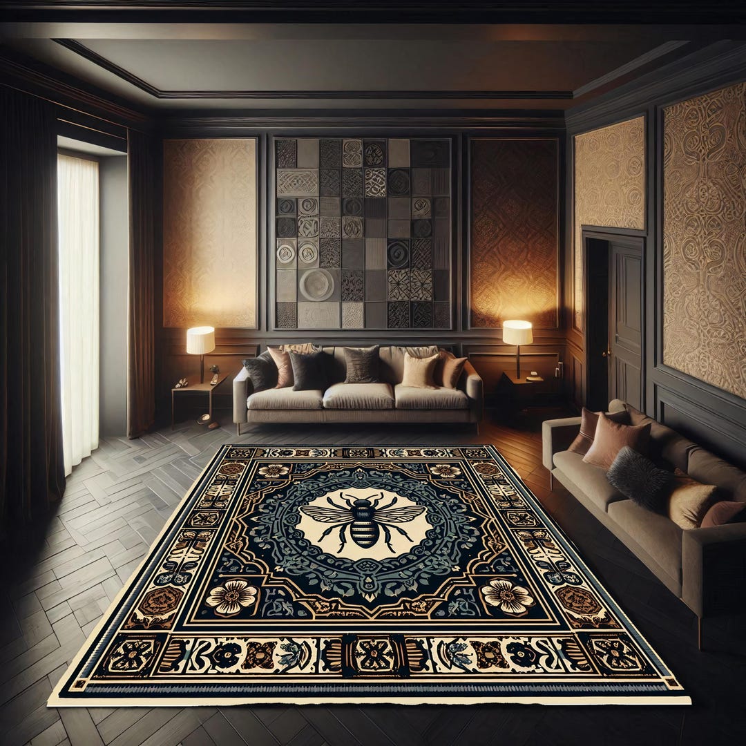 Bee Decor Art Rug, Insect Area Rug, Bug Pattern Rug, Wasp Home Rug ...