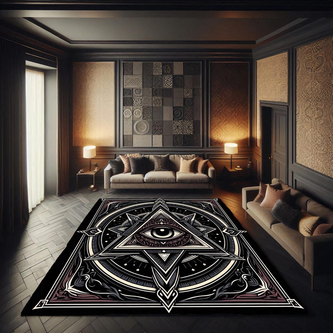 Pagan Rug, Occult Rug, Naturalist Rug, Mystic Area Rug, Ritual Decor ...