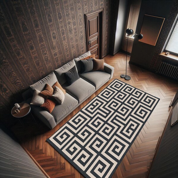 Greek Key Rug - Etsy