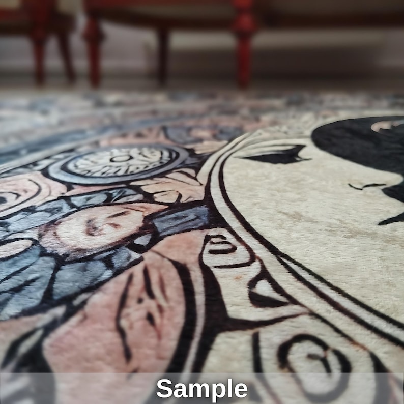 Retro Space Rug: Mid-century Modern Rocket Ship Starfield - Etsy