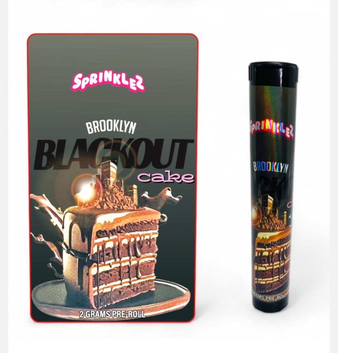 Blackout Cake With Holographic Labels With Tubes - Etsy