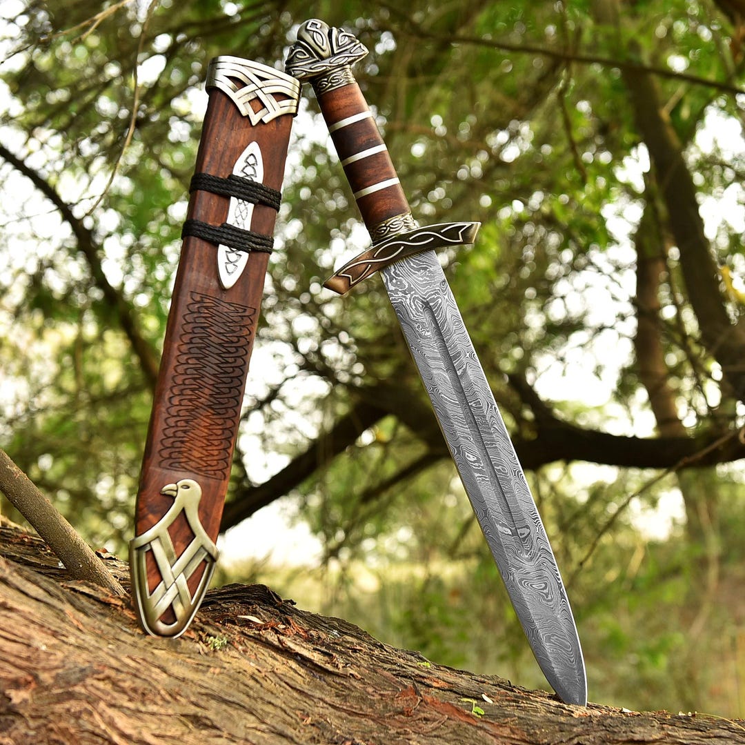 Handmade Medieval Sword Viking Sword Three-lobe Celtic Authentic ...