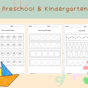 100+ Printable Tracing Fun Worksheets for Preschooler, Kindergarten ...