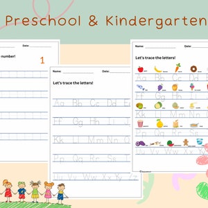 100+ Printable Tracing Fun Worksheets for Preschooler, Kindergarten ...