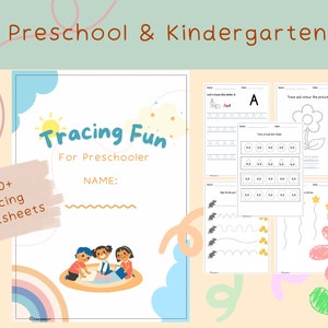 100+ Printable Tracing Fun Worksheets for Preschooler, Kindergarten ...