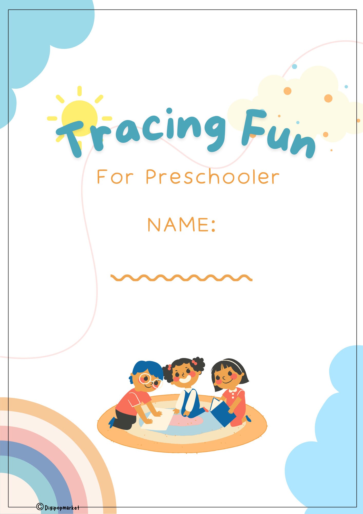 100+ Printable Tracing Fun Worksheets for Preschooler, Kindergarten ...