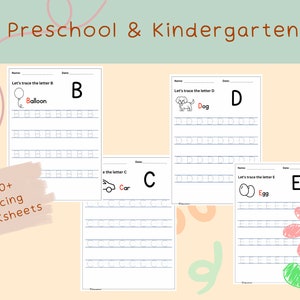 100+ Printable Tracing Fun Worksheets for Preschooler, Kindergarten ...