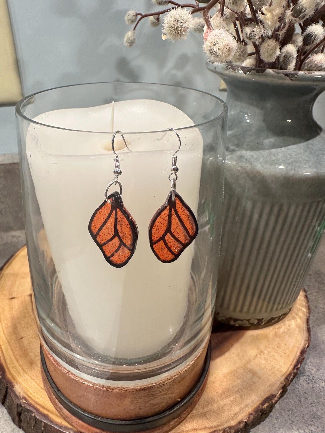 Beautiful Butterfly Resin Art Earrings. - Etsy