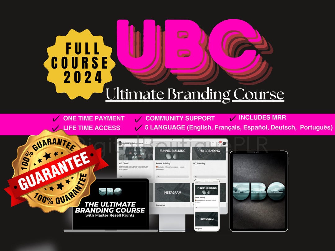 UBC Ultimate Branding Course Full Course Master Resell Rights MRR Digital Marketing Course PLR ...