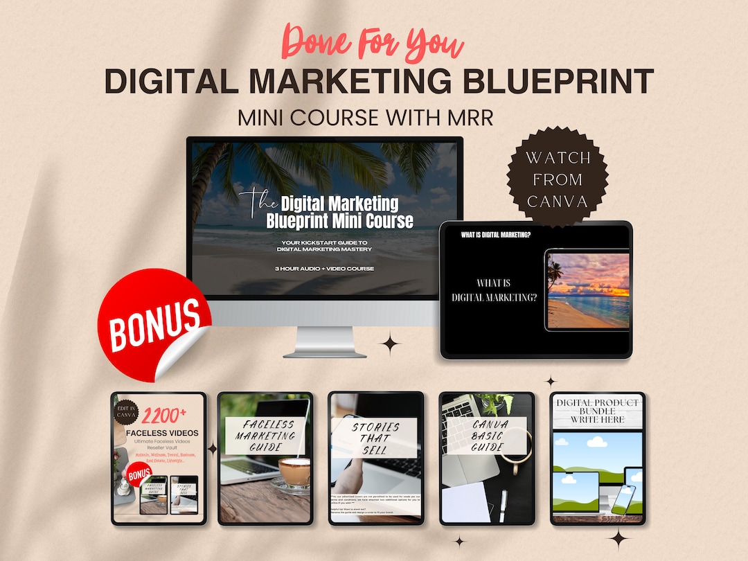 Digital Marketing Mini Course for Beginners With Master Resell Rights ...