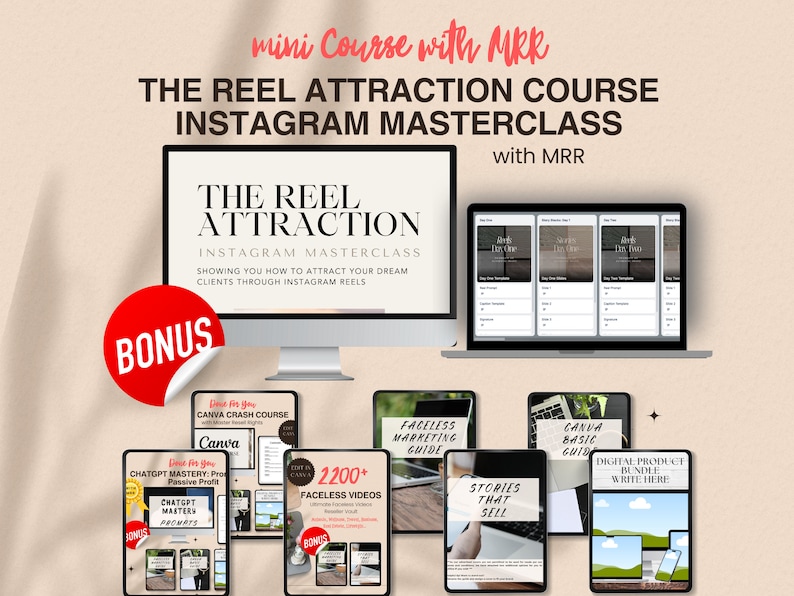 The Reel Attraction Masterclass Instagram Mini Course Instagram Hooks ...